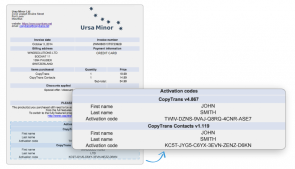 How to activate CopyTrans