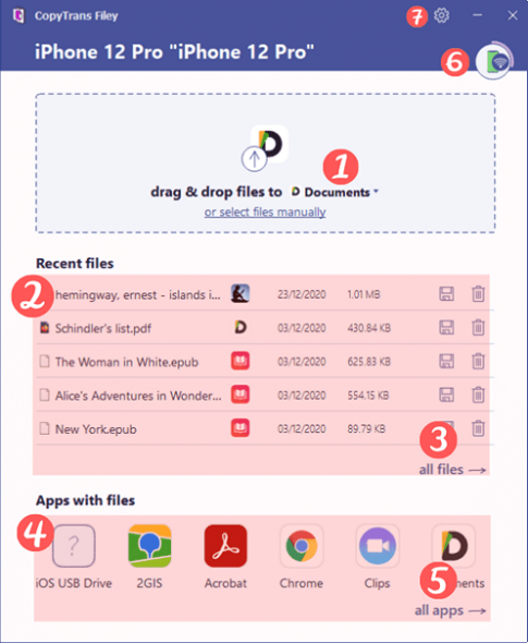 Getting started with CopyTrans Filey