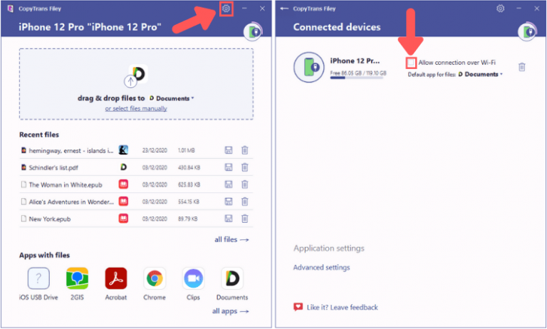 Getting started with CopyTrans Filey