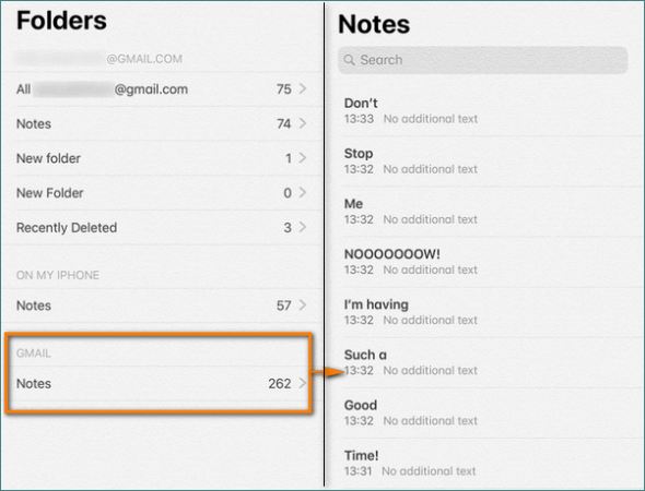 iPhone notes on PC - User guide