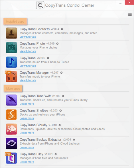 How to use CopyTrans Control Center?